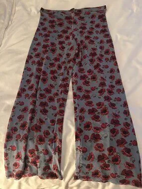 Pants & Jumpsuits | Luisa Meirelles Poppy Floral Wide Leg Palazzo Pants ...